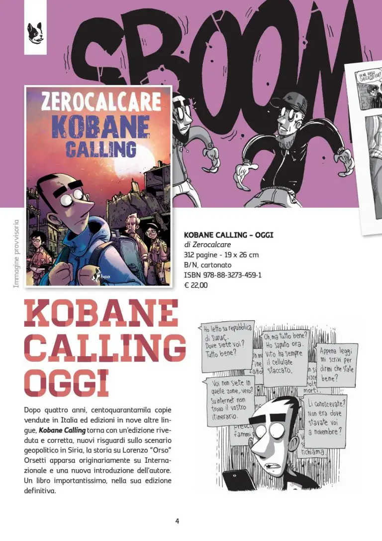 Kobane Calling Oggi di Zerocalcare esce il 14/5 edito da Bao