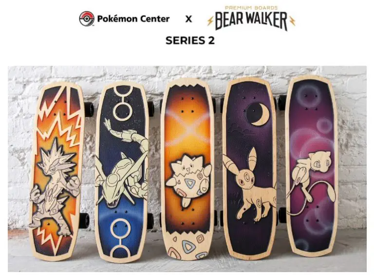 Pokémon: nuova serie di skateboard targata Bear Walker